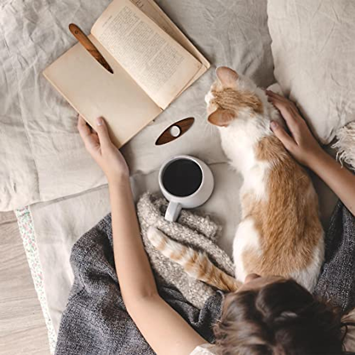 TILISMA Wooden Letter Opener and Bookmark for Men and Women - Handmade Walnut Envelope Opener Knife - 2 in 1 Office Gifts for Boss, Coworkers - Cool Book Accessories Gifts for Book Lovers and Readers