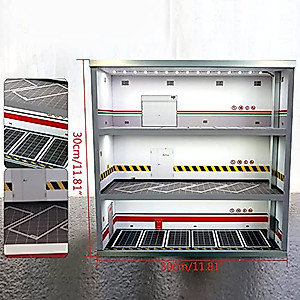 Garage Display Case Collectible Display Show Case with LED Lights,Model Car Display Case for 1:64 Scale Mini Car Parking Space Scene Collectible Gift Decoration 3 Layer Model Car Parking Lot Garage