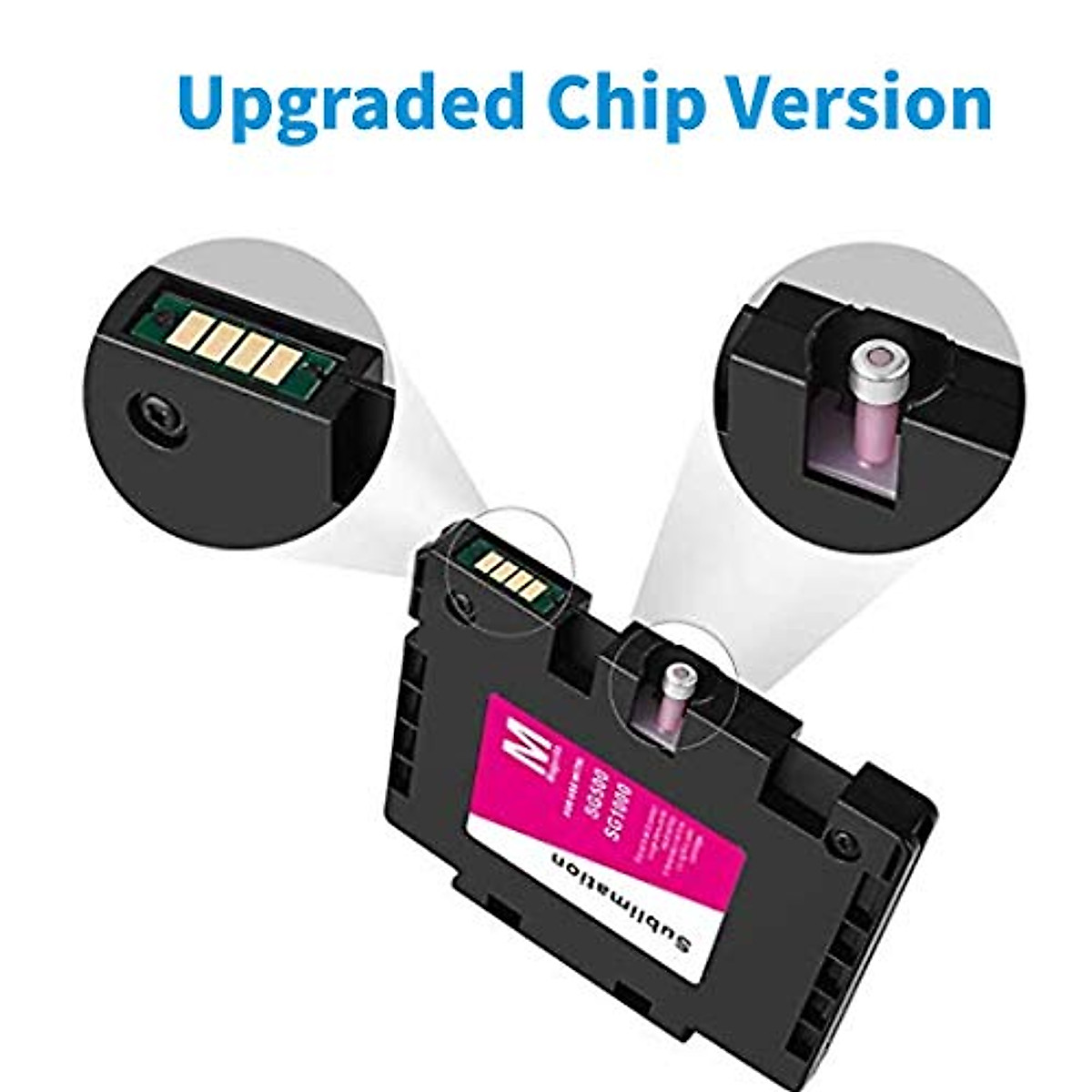 F FINDERS&CO SG400 Sublimation Ink Cartridge DYE High Yield Compatible for Sawgrass Virtuoso SG 400 SG800 Printer (2X Cyan, 40ML)