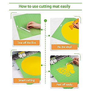 Colemoly 12x12 Cutting Mat 9 Pack Variety for Cricut Maker 3/Maker/Explore 3/Air 2/Air/One 2 Pack Mats Scrapers Sticky Cricket Cut Card Non-Slip Replacement Accessories Standard Light Strong Frabic