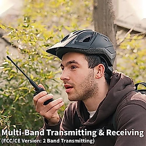 QuanshengUVK5 AM/FM/DTMF walkie Talkie 200 Channel Three Frequency Receiving walkie Talkie NOAA Weather Forecast, with Flash VOX Replication Frequency LCD Display for Hiking Camping Trip (1 Piece)