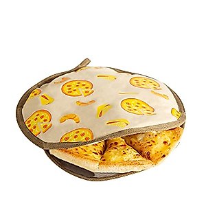 MeiLiZuRL Tortilla Warmer 12” Insulated Bag Warm Tortilla Warmer Pouch Pizza Pattern, Tortilla Warmer Container for Work Outdoor Travel Picnic, Tortilla Holder, Cloth Pouch to Keep Food