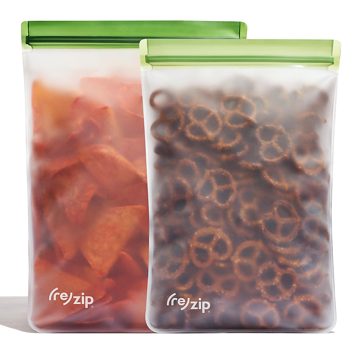 (re) zip 2-Piece Cereal Container Set | Air-Tight Pantry Dry Goods Storage Bag for Cereal, Pasta, Beans, & More | BPA-Free, Food Grade, Leakproof, Freezer and Dishwasher Safe | 10 & 12 Cup