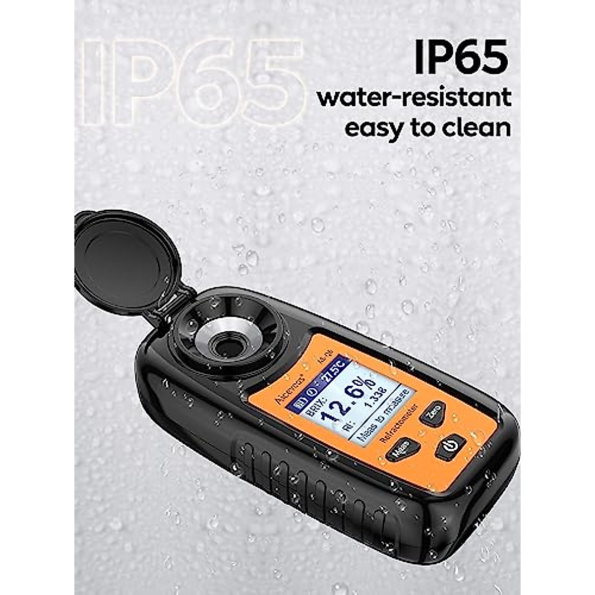 Aicevoos Digital Sugar Brix Refractometer brix Meter Automatic Temperature Compensation Range 0-35%，±0.2% Precision, Perfect for Fruits, Juices, Vegetables, Drinks and Coffee