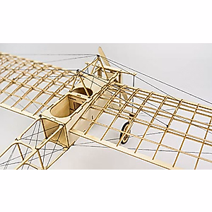 Balsa Wood Airplane Kits DIY Bleriot Wooden Models Aircraft, Laser Cut Balsa Wood Plane Kits to Build for Adults, Perfect 3D Wooden Puzzles Airplane Model Kit for Home Decor Collection Birthday