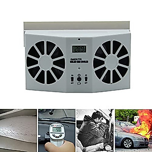 Solar Powered Car Window Fan Universal Solar Car Window Exhaust Fan Car Window Cooler Fan Air Ventilator Exhaust Radiator