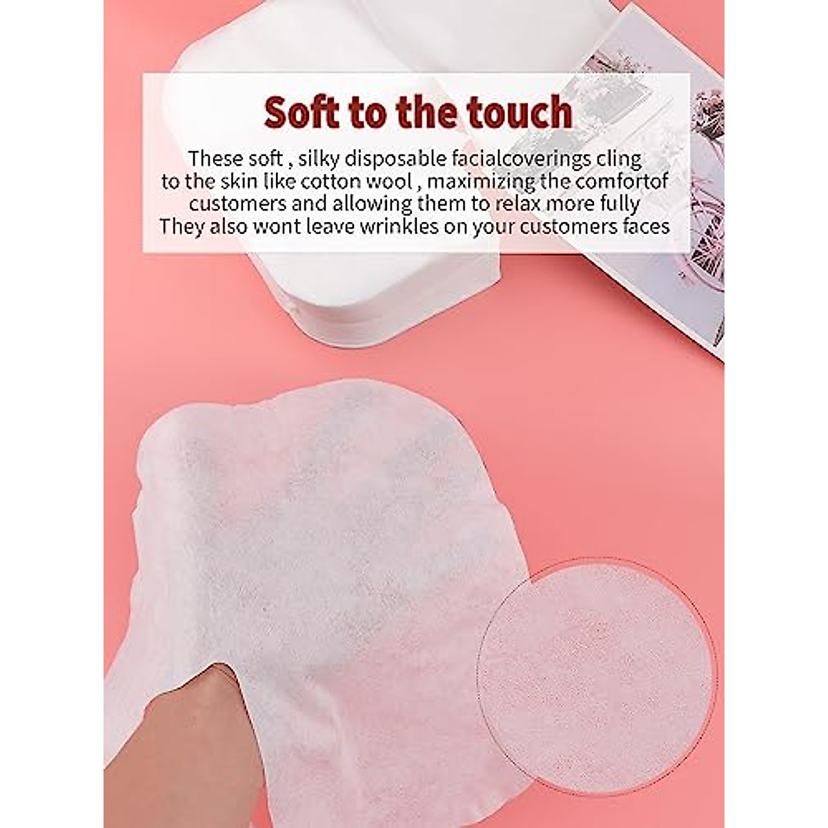 Disposable Face Cradle Covers, Kalolary Ultra Soft Non-Sticking Flat Face Rest Cover White Headrest Covers for Massage Tables, Chairs and Spa Bed (500pcs)