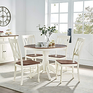 Crosley Furniture Shelby 5 Piece Round Dining Set, White