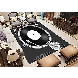 Turntable Area Rugs Non-Slip Floor Mat Doormats Home Runner Rug Carpet for Bedroom Indoor Outdoor Kids Play Mat Nursery Throw Rugs Yoga Mat