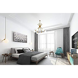 Yihui Arts Canvas Wall Art Grey and White Flowers Pictures Blossom Modern Floral Pallet Knife Painting Framed for Bedroom Kitchen Dinning Room Living Room Office Home Decor