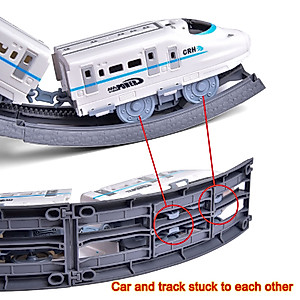 FUN LITTLE TOYS 45 PCs Tracks Sets Toys for Kids, Flexible Railway Tracks Roller Coaster Playset, Batteries Operated Toy Train with Light and Sound, Gift for 3 4 5 6 Years Old Toddlers Boys and Girls