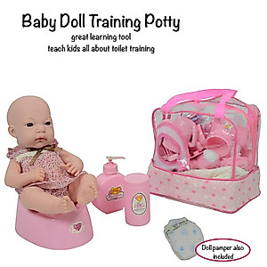 The New York Doll Collection Baby Doll Feeding & Caring Accessory Set in Zippered Carrying Case
