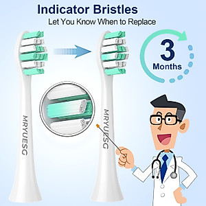 MRYUESG Toothbrush Replacement Heads Compatible with Philips Sonicare, 10 Pack, MRYUESG Electric Brush Head for Phillips C2 4100 Plaque Control