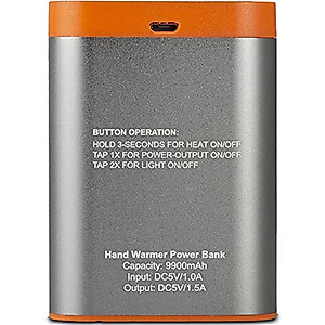 BoneView Electric Hand Warmer Emergency Power Bank with Flashlight - Portable Rechargeable 9900-mAh Battery Pack, Fast Heating Over 8 Hr, Hunting, Fishing, Survival, Camping Gadgets for Men & Women
