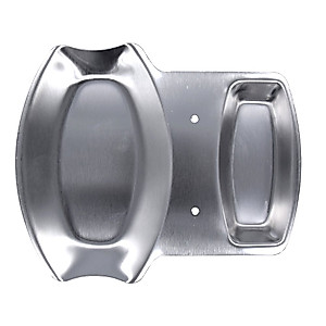 Richohome Stainless Steel Lid and Spoon Rest Pan Pot Cover Lid Rack Stand Spoon Rest Pan Lid Organizer Storage Soup Spoon Rests Kitchen Utensils Holders - 2 Pack