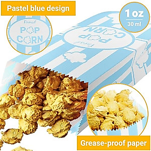 [100-pcs] 1 oz Lavender Popcorn Bags + [100-pcs] 1 oz Pastel Blue Paper Popcorn Bags - Customizable - Bundle