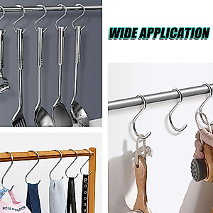 AMZFULY 20Pcs S Hooks for Hanging,3.5 inch S Shaped Hooks for Kitchenware Pots Work Shop Utensils Clothes Bags Bathroom Towels Garden Plants