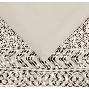 Brooklyn Loom Black and White Chase 3-Piece Full/Queen Duvet Cover Set