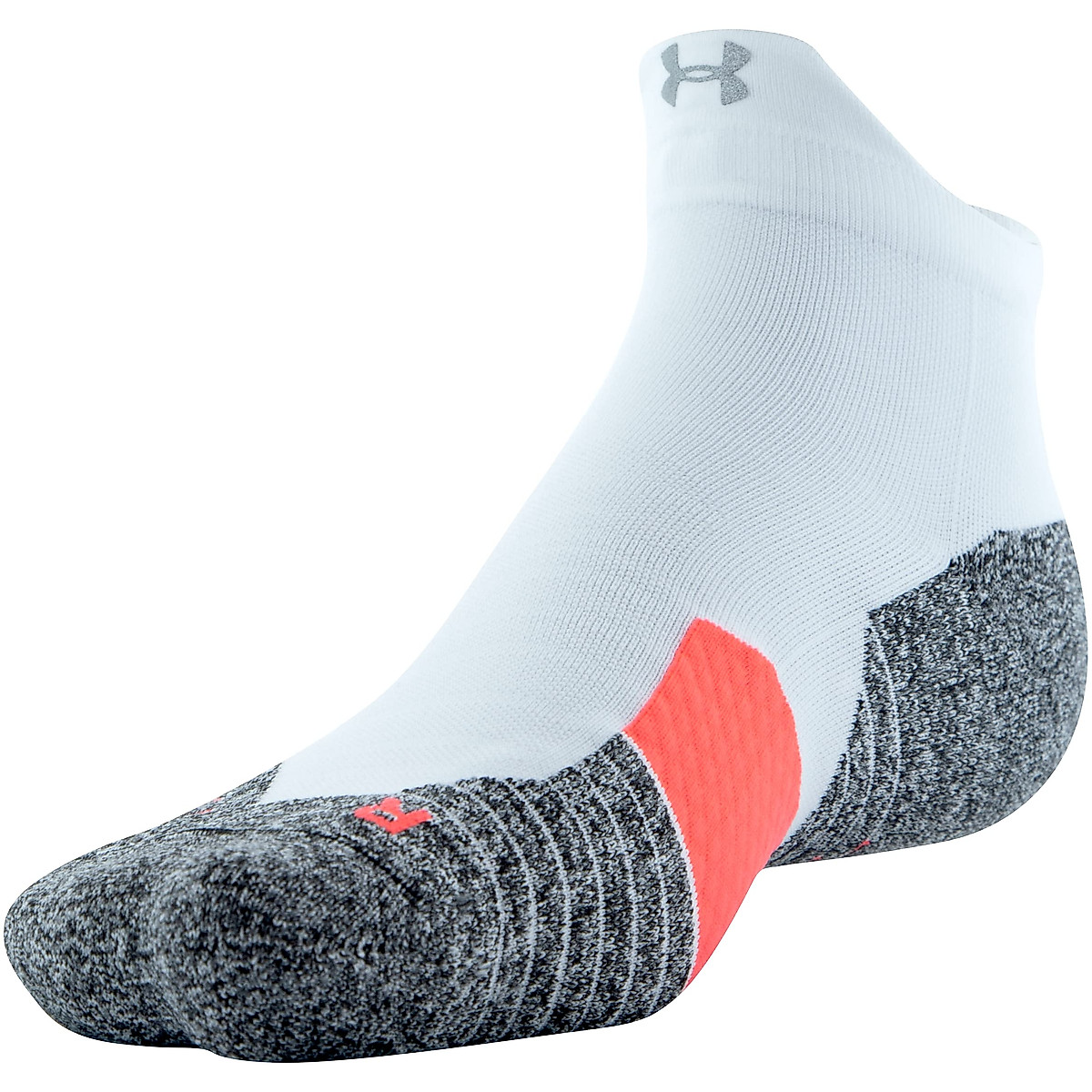 Under Armour Unisex-Adult Run Cushion Quarter Socks, Multipairs, White (3-Pairs), Large