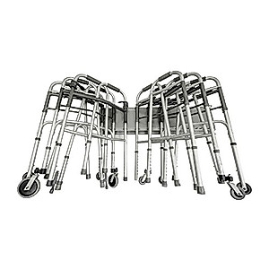 Werth Wall Mounted Folding Walker Storage Rack System Holds Upto 10 Walkers