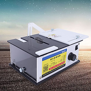 Electric Table Saw Cutter, Small Cutting Machine, Portable Woodworking Table Saw for DIY Handmade Wooden Model Crafts, Plastic, Wood, Glass, Stone, Top Cut Off Sliding Saw Benchtop Table Cutting Saw