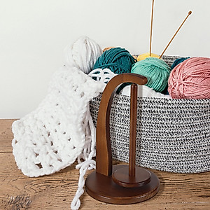 COHEALI Yarn Holder for Knitting and Crocheting: Wooden Yarn Spinner, Crochet Yarn Holder Spinner Dispenser for Knitting Lovers, Crocheters, Knitters