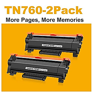 KALOKING Compatible Toner Cartridge Replacement for Brother TN730 TN-730 TN760 TN-760 for MFC-L2710DW DCP-L2550DW HL-L2395DW HL-L2350DW Printer (2-Pack)