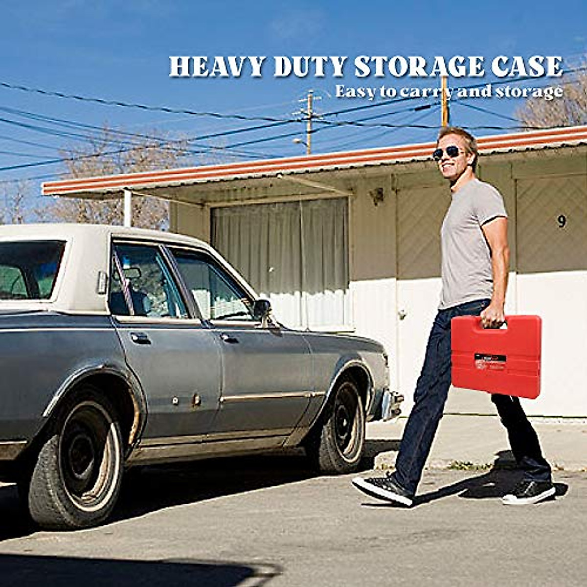 SEKETMAN 50-Piece 1/4" Inch Drive Deep And Shallow Impact Socket Set, SAE/Metric(5/32-Inch to 9/16-Inch and 4-15mm),CR-V-50BV30