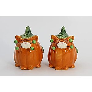 Fine Ceramic Whisker Cat Salt & Pepper Shakers Set by Amy Lacombe, 2-7/8" H