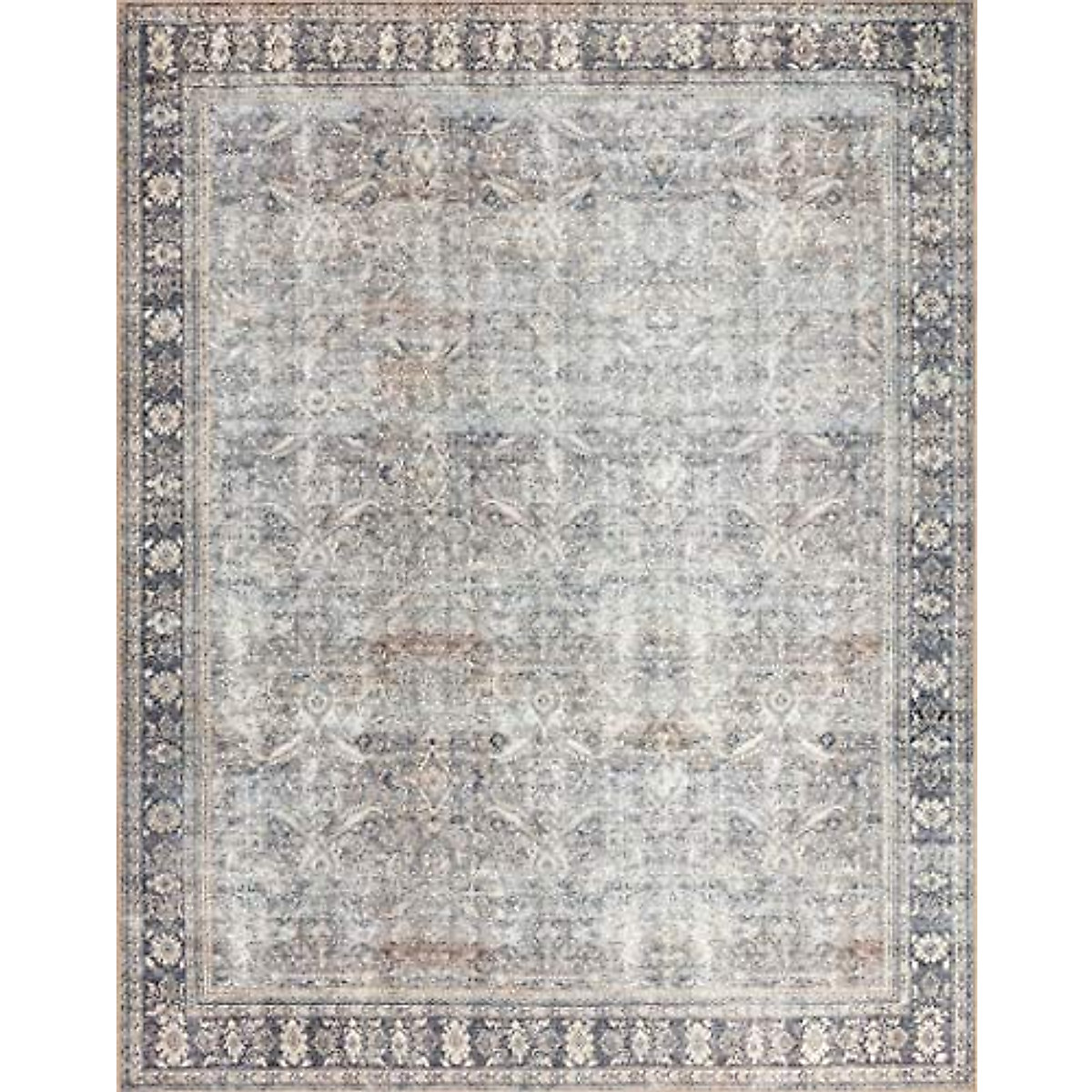 Loloi II Wynter Collection WYN-07 Grey/Charcoal, Traditional 8'-6" x 11'-6" Area Rug