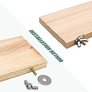 4 PCS Bird Perch Stand Platform Toy, Natural Wood Parrot Perch Stand Stick Play Exercise Gym Bird Cage Accessories Toys for Parrot, Budgies, Parakeet, Cockatiels, Conure, Lovebirds (Style 1)