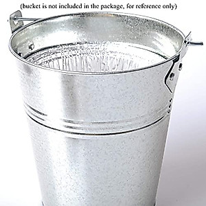 Z GRILLS BBQ Grease Foil Bucket Liners Grill Drip Disposable Aluminum 5/20/25/30 Packs (5 Packs)