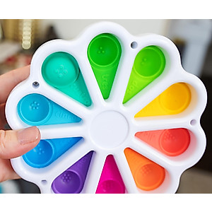 Pop Fidget Toy 10-Button Rainbow Numbers Silicone Bubble Popping Game