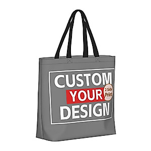 Personalized Tote Bags In Bulk Customized Tote Bag with Picture Customized Tote Bag with Picture for Women Girls Gray Bags