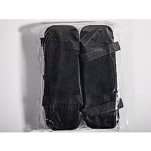 MoKo Office Chair Armrest Pads, Foam Soft Elbow Pillow - Universal Chair Arm Covers for Elbows and Forearms Pressure Relief - Black(2 Pack)