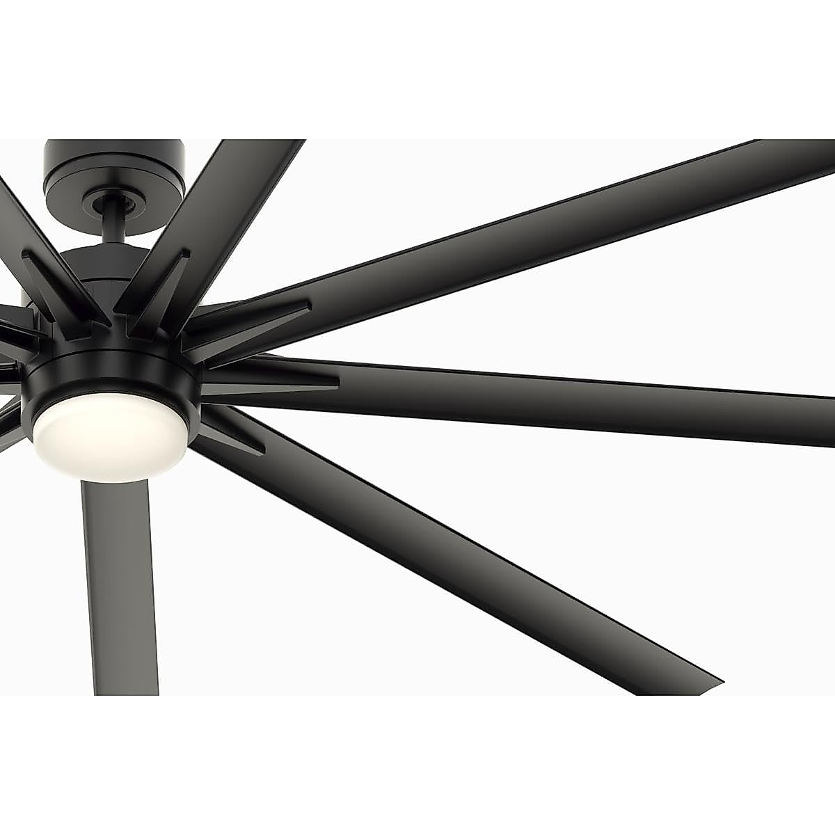 Fanimation FPD8159BLW Odyn 84 inch Indoor/Outdoor Ceiling Fan with Black Blades and LED Light Kit