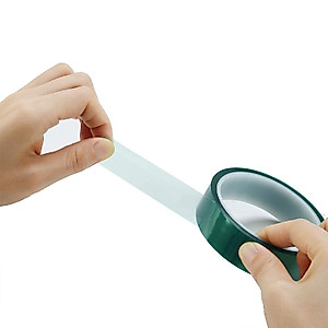 3-Pack Green Polyester Hi-Temp Masking Tape Multi-Sized Value Bundle;1/2 inches,1 inches & 2 inches PET Tape with Silicone Adhesive,Ideal for Painting,Powder Coating,Anodizing,Circuit Boards