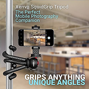 Xenvo SquidGrip Flexible Cell Phone Tripod and Portable Action Camera Holder - Compatible with iPhone, GoPro, Android, Samsung, Google Pixel and All Mobile Phones