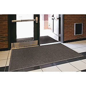 Genuine Joe 58937 Indoor Floor Mats, 4-Ft x6-Ft , Charcoal Gray