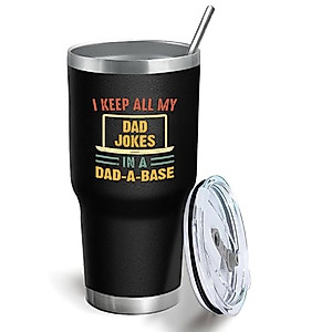 Vintage I Keep All My Dads Jokes In A Dads A Base Fathers Day Tumblers For Gym