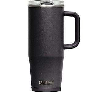 CamelBak Thrive Leak-Proof 32 oz Mug, Insulated Stainless Steel - For travel, coffee, tea, hot beverages - Spill Proof Cup-holder Compatible, Black
