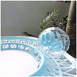 WishLotus Hamster Track 4Pcs, Hamster Jogging Exercise Ball Track Detachable DIY Hamster Running Track Doing More Activities Plastic Hamster Ball Track for 12cm, 14cm, 16cm, 18cm Running Balls (Blue)