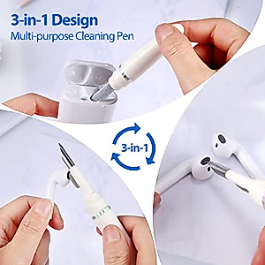 Gumilyo Bluetooth Earbuds Cleaning Pen, in-Ear Headphones Cleaning and Soft Dust Removal Brush Pen for Cleaning Dust in Bluetooth Headset Box, Mobile Phone and Camera