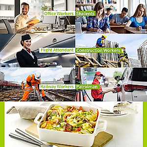 [90W Faster] Portable Oven, 110V 90W Portable Food Warmer Personal Portable Oven Mini Electric Heated Lunch Box for Reheating & Raw Food Cooking in Office, Travel, Potlucks and Home Kitchen (Black)