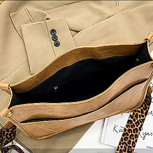 Vegan Leather Crossbody Bag Leopard Crossbody Purse Bags for Women Medium Size (Pink)