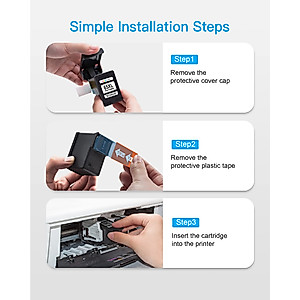 GPC Image Remanufactured Ink Cartridge Replacement for HP Ink 65 65XL Black and Color use with DeskJet 3755 2652 2655 3700 3752 Envy 5055 5052 5000 5010 AMP 100 120 Printer Tray(Black, Tri-Color)