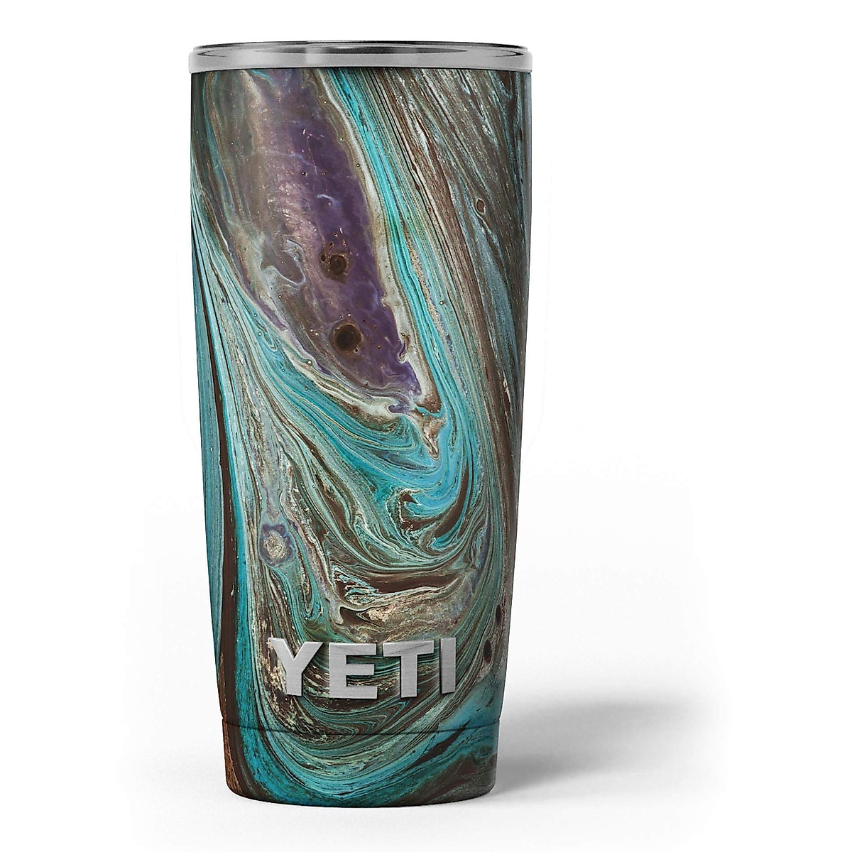 Design Skinz Swirling Dark Acrylic Marble - Skin Decal Vinyl Wrap Kit Compatible with The Yeti Rambler Cooler Tumbler Cups