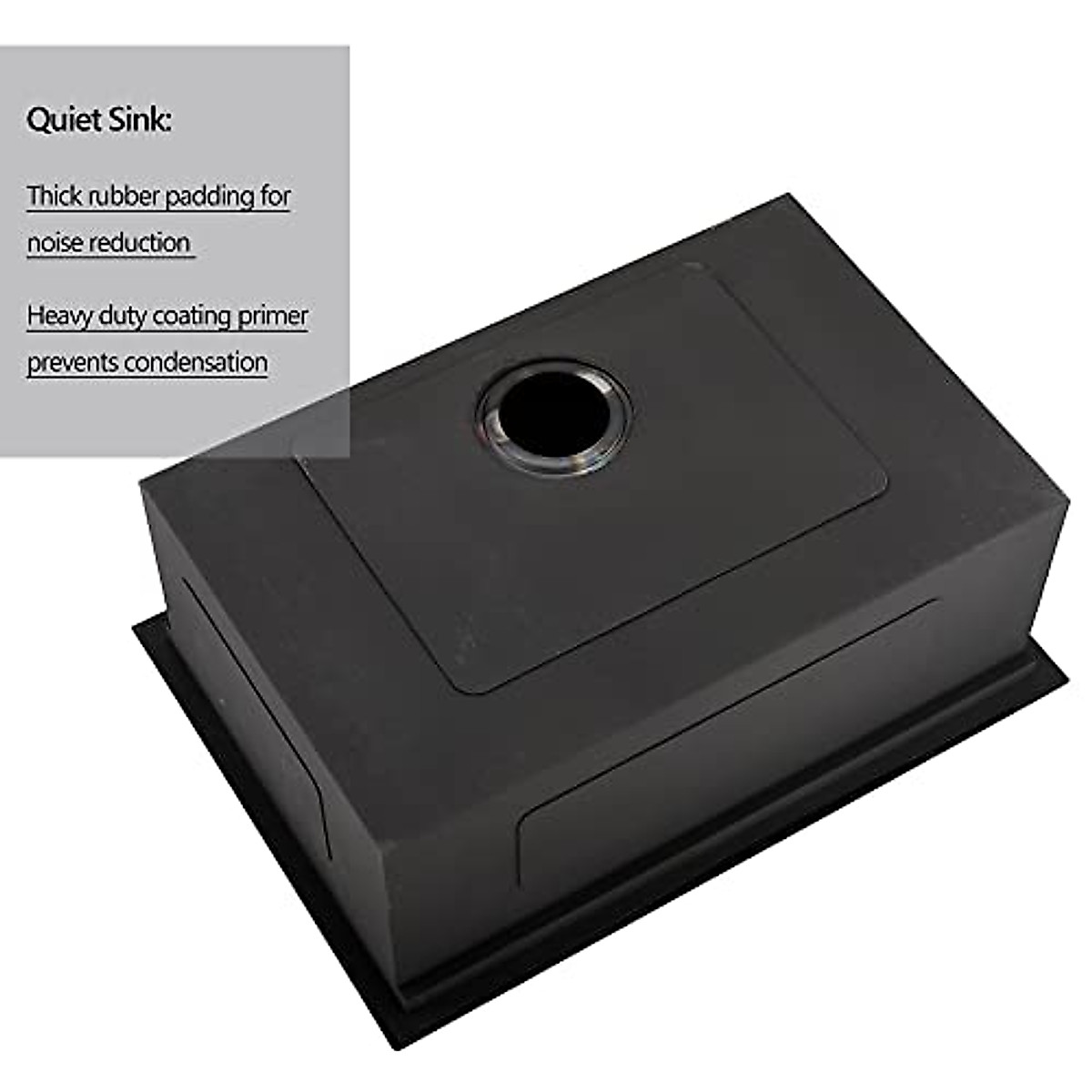 27 Black Undermount Workstation Kitchen Sink, Dorzom 27”x19” Metallic Matte Black Stainless Steel 18 Gauge 10 Inch Deep Undermount Workstation Single Bowl Kitchen Sink with Accessories