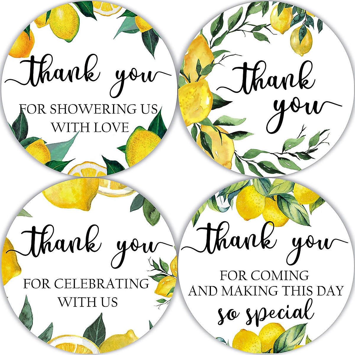 Cgvovgr 80 Pcs Lemon Love Bridal Shower Stickers - Refreshing Lemon Themed Party Favor Labels for Birthday Parties and Bridal Showers