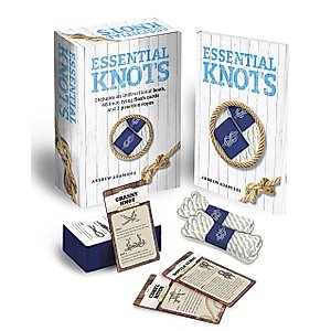 Essential Knots Kit: Includes Instructional Book, 48 Knot Tying Flash Cards and 2 Practice Ropes